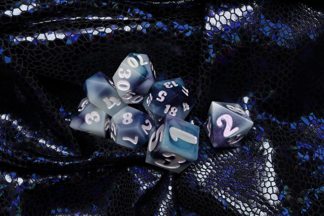 Arctic Nova - Hand Made Resin Dice Set (larger Set 25mm) - Jewel D4 - Etsy