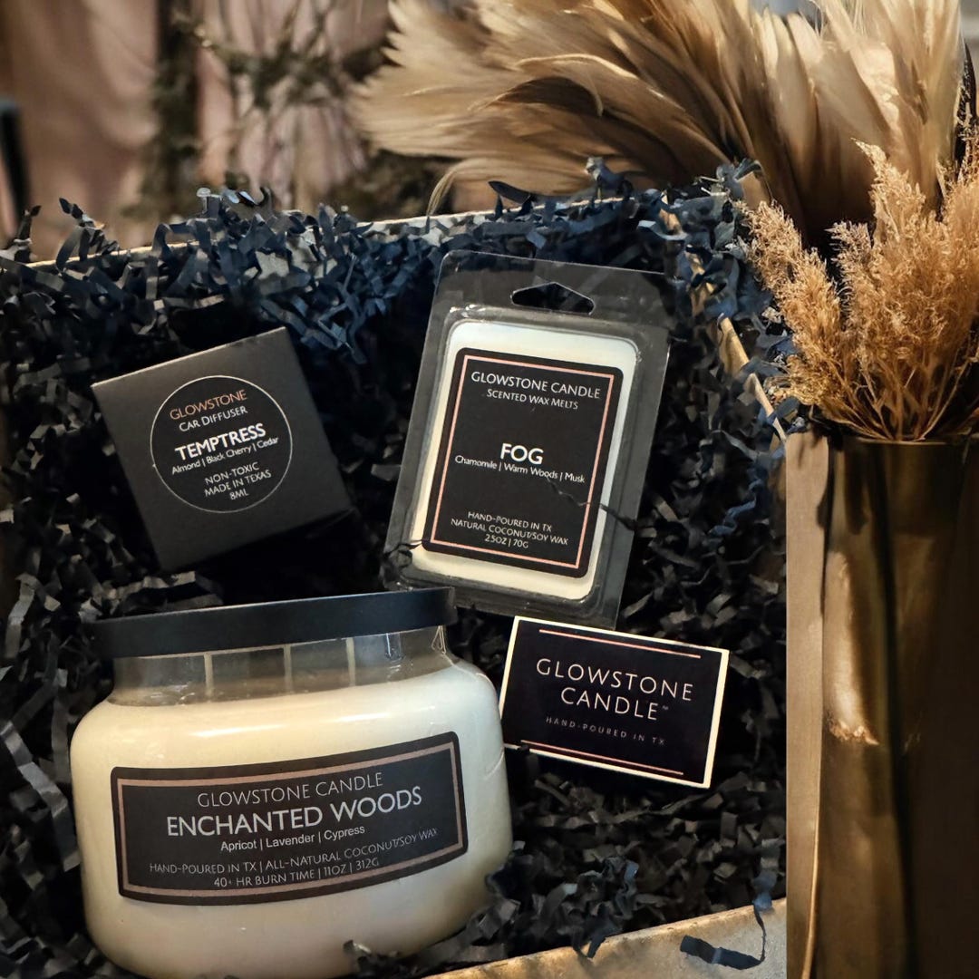 Alchemy Gift Box | Non-toxic Candle Sampler Pack | Car Diffuser | Wax ...