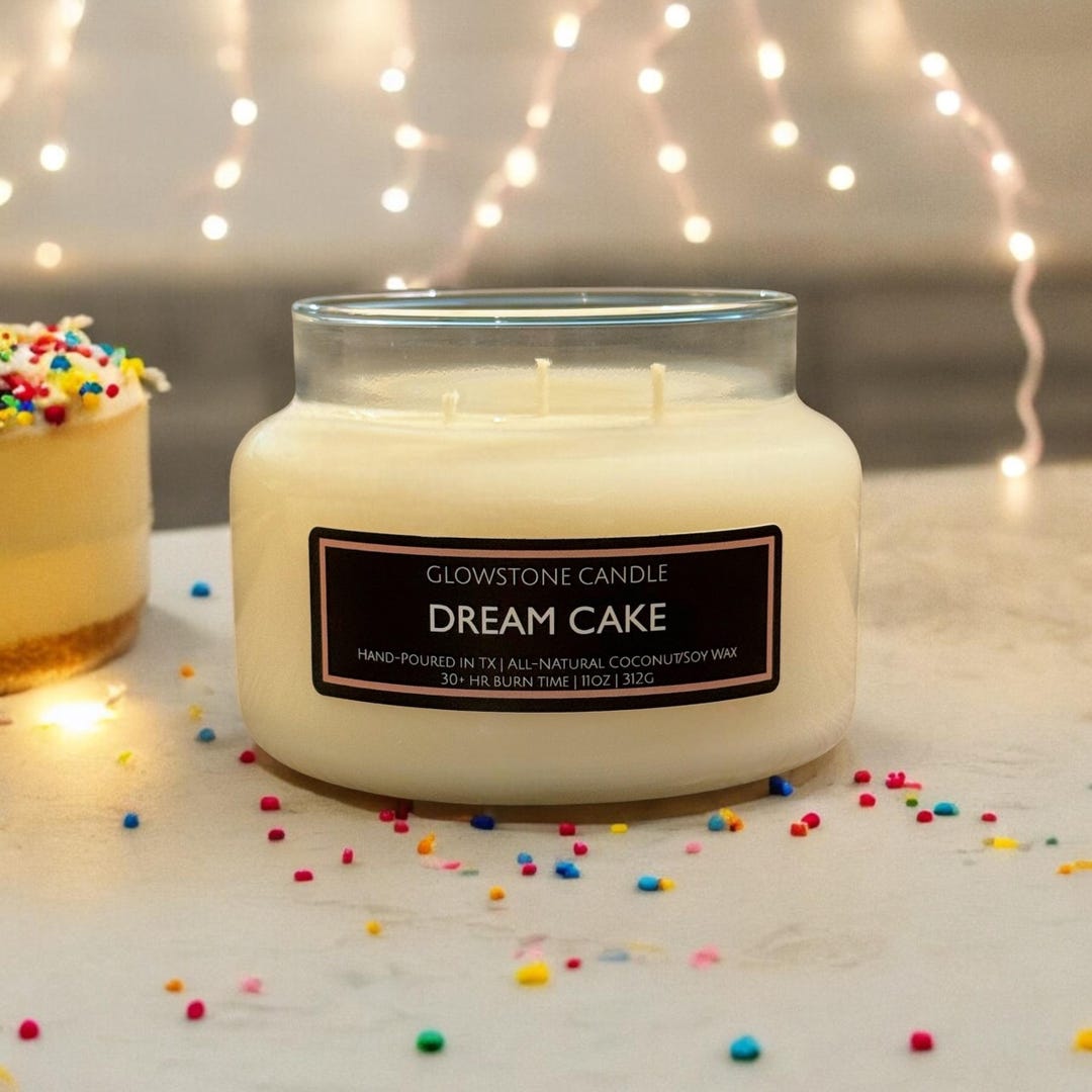 Dream Cake Soy/coconut Wax Candle Vanilla Almond Amaretto Funfetti 3 ...