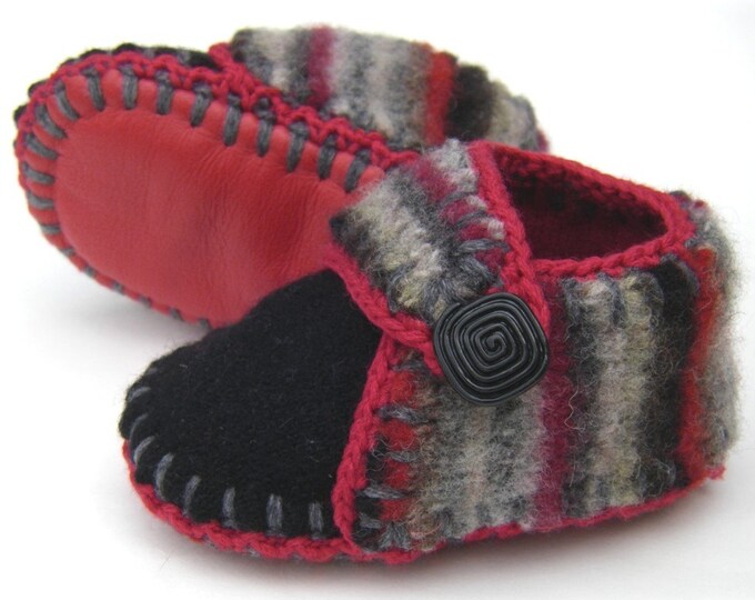 Soft Felted Wool Baby Slippers for Boy or Girl, 3 to 6 Months - Etsy