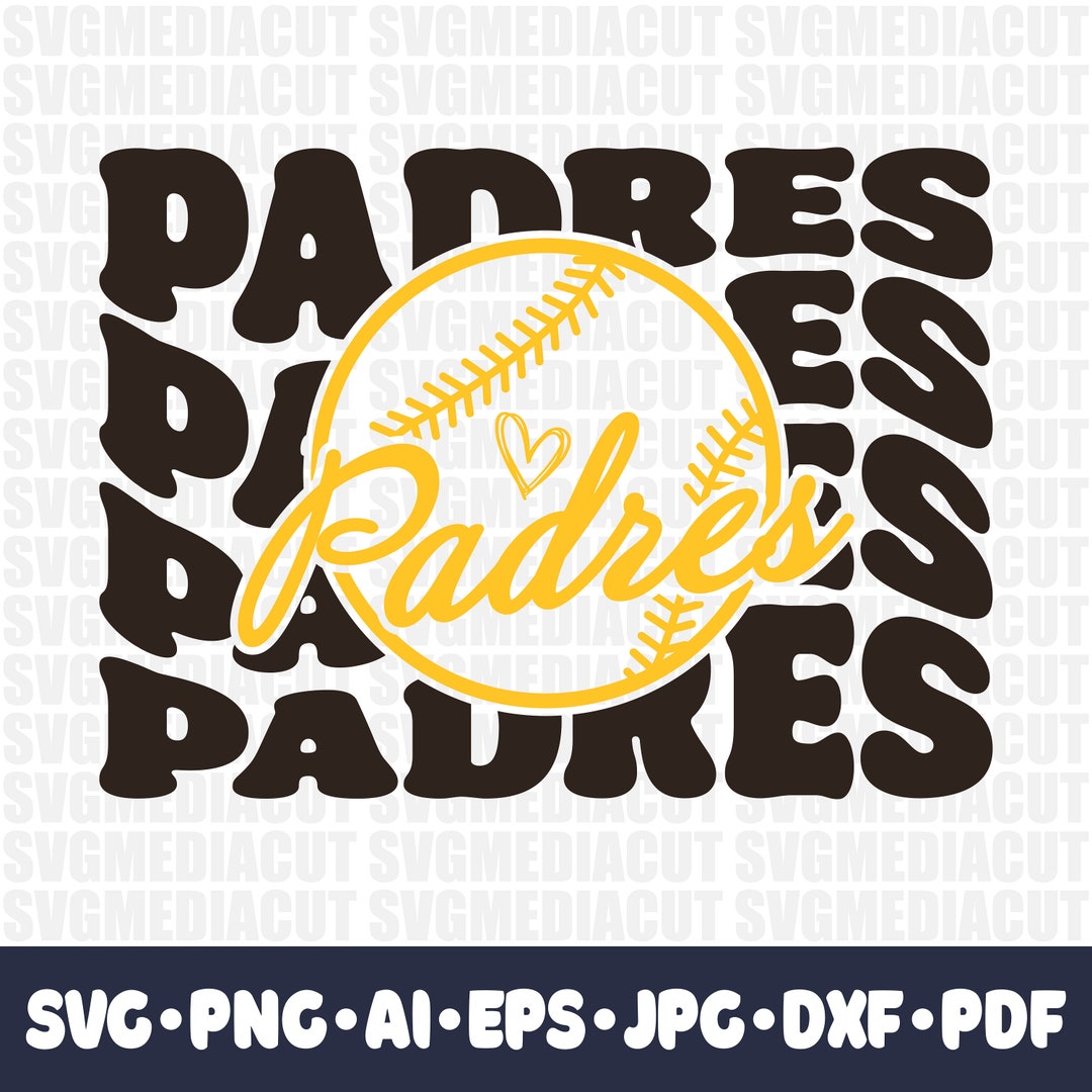 Padres Baseball SVG Cricut Cut File. Love Baseball Team PNG Clipart ...