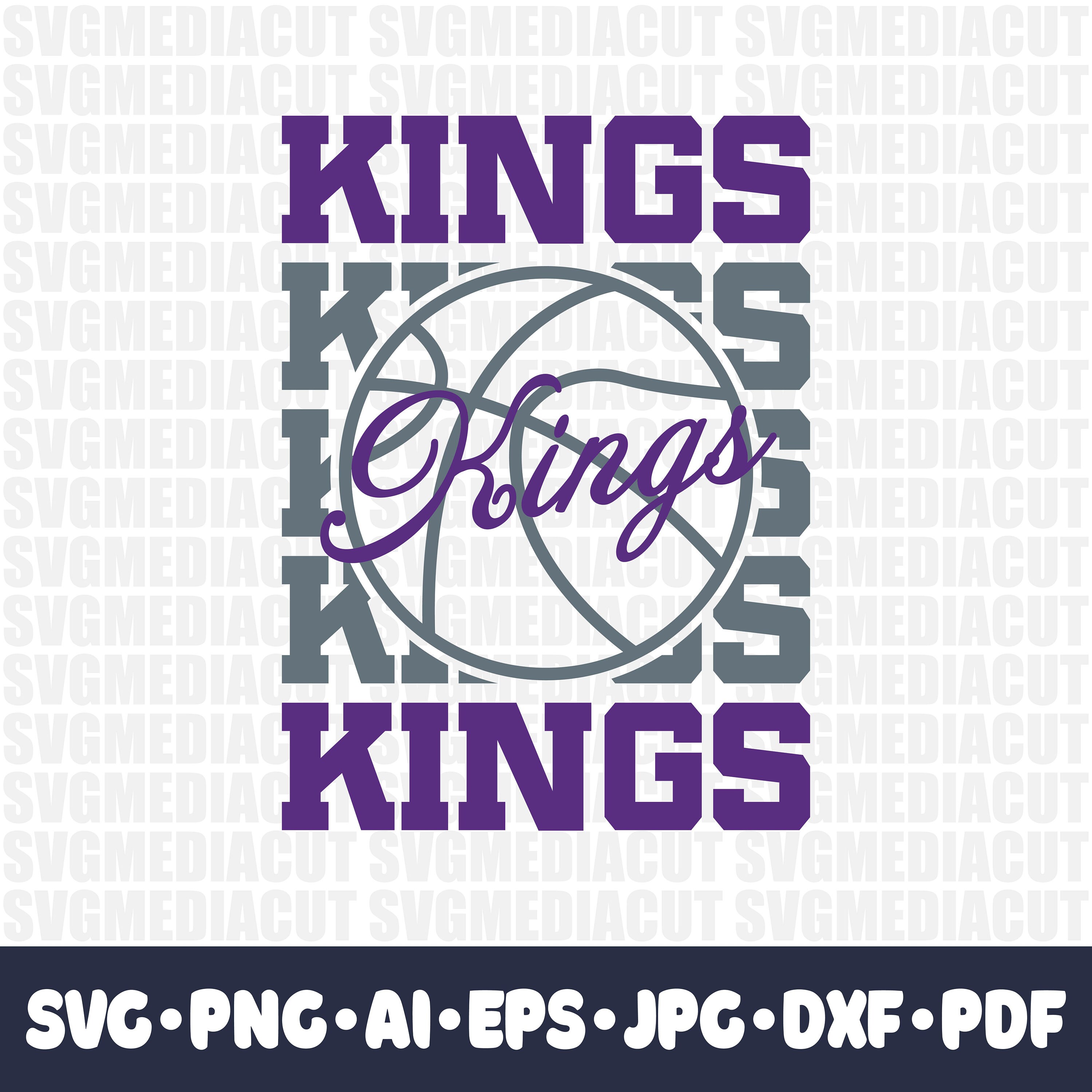 Kings SVG Cricut Cut File. Basketball Team PNG Clipart. Cheer ...