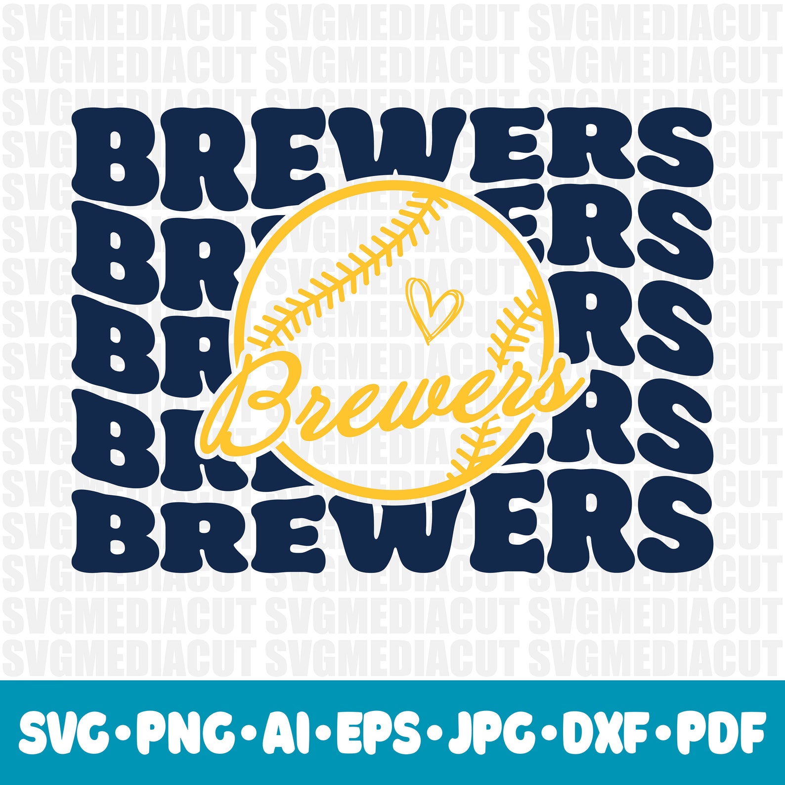 Brewers Baseball SVG Cricut Cut File Love Baseball Team PNG Clipart ...