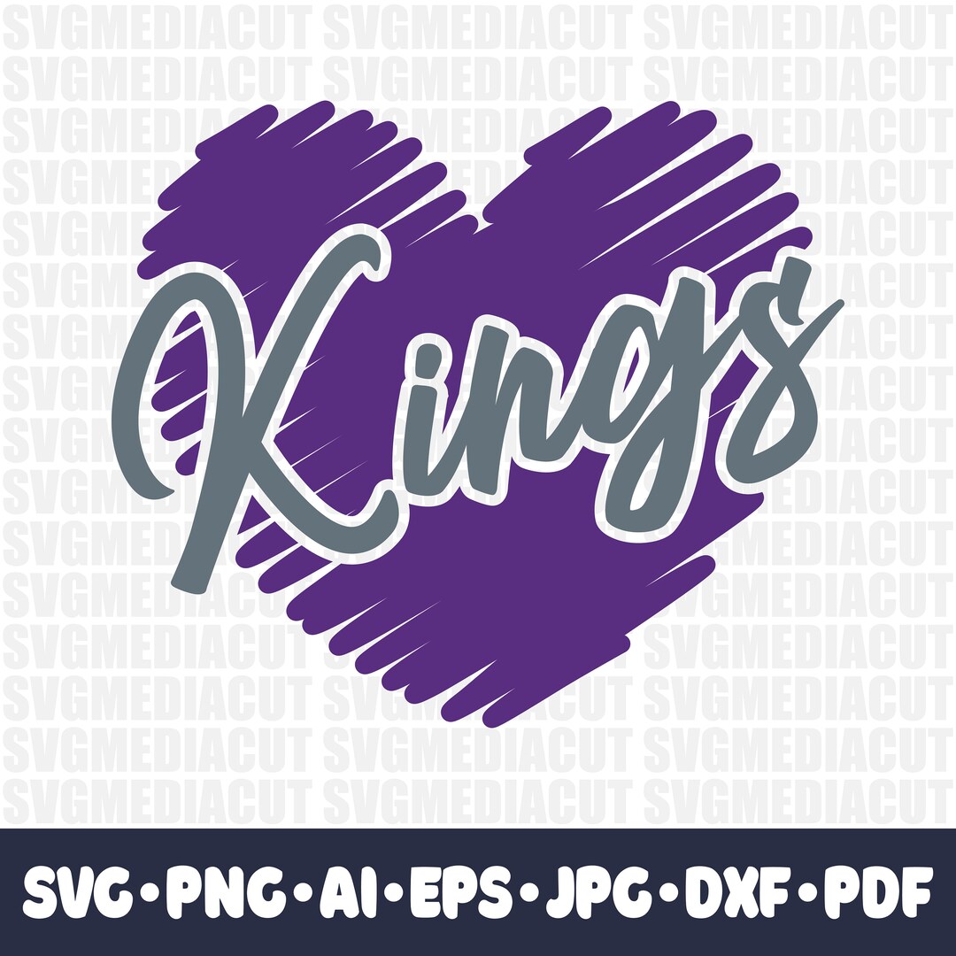 Kings Basketball SVG Cricut Cut File. Love Team PNG Clipart. Vinyl ...