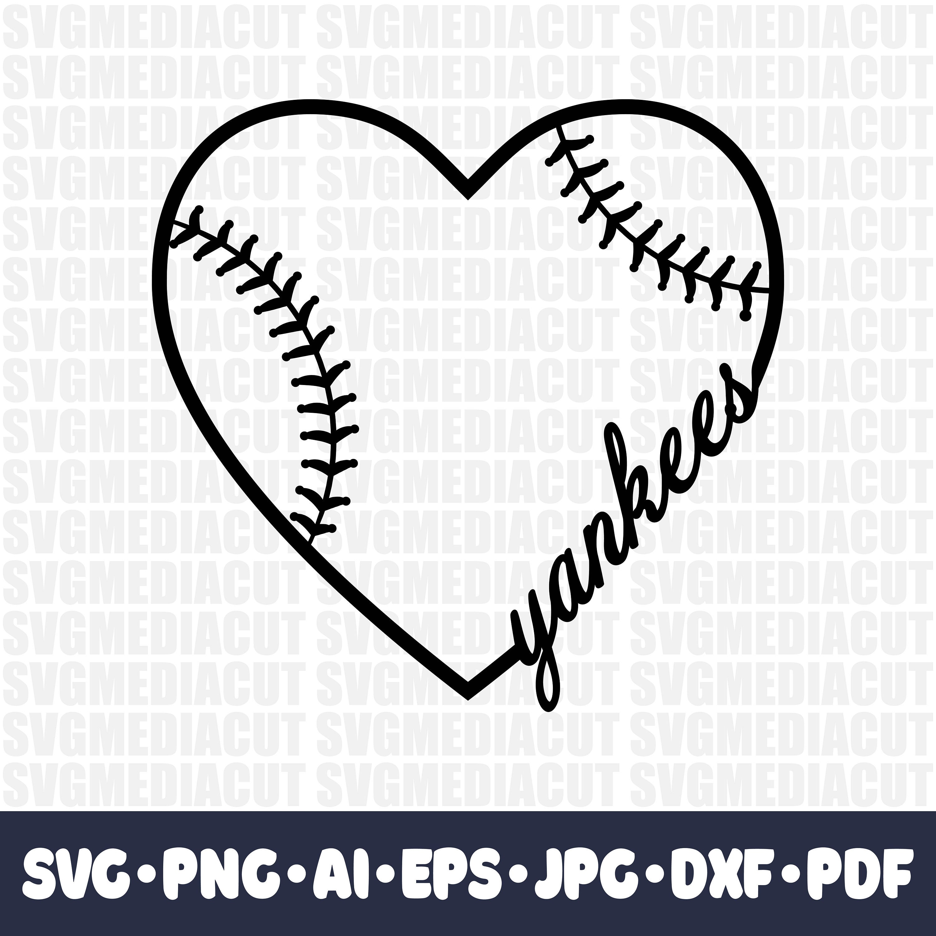 Yankees Baseball SVG Cricut Cut File Love Baseball Team PNG Clipart ...