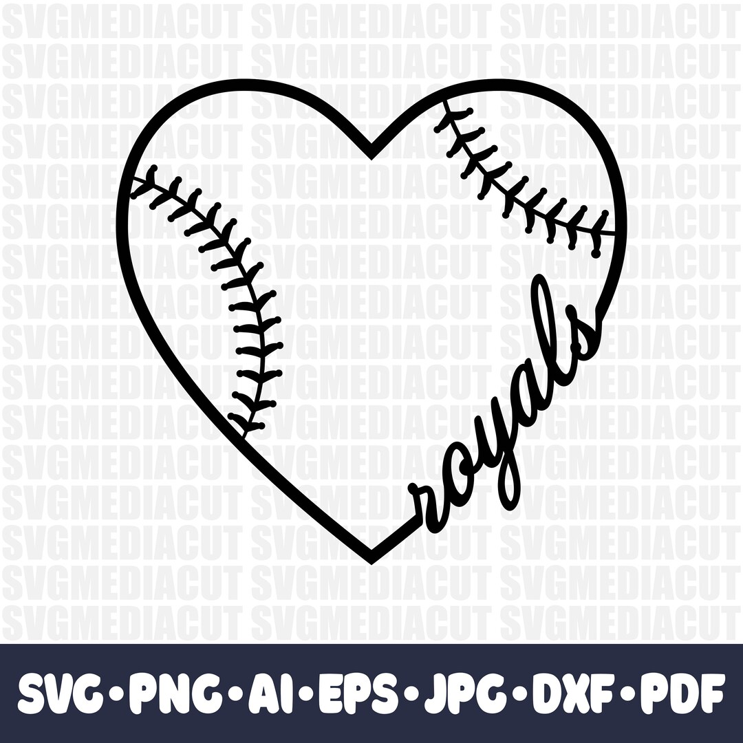 Royals Baseball SVG Cricut Cut File. Love Baseball Team PNG Clipart ...