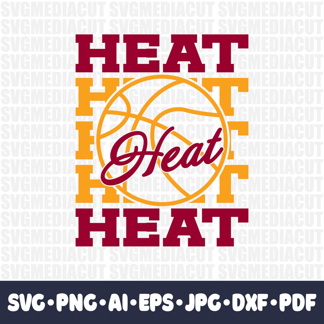 Heat SVG Cricut Cut File. Basketball Team PNG Clipart. Cheer Silhouette ...