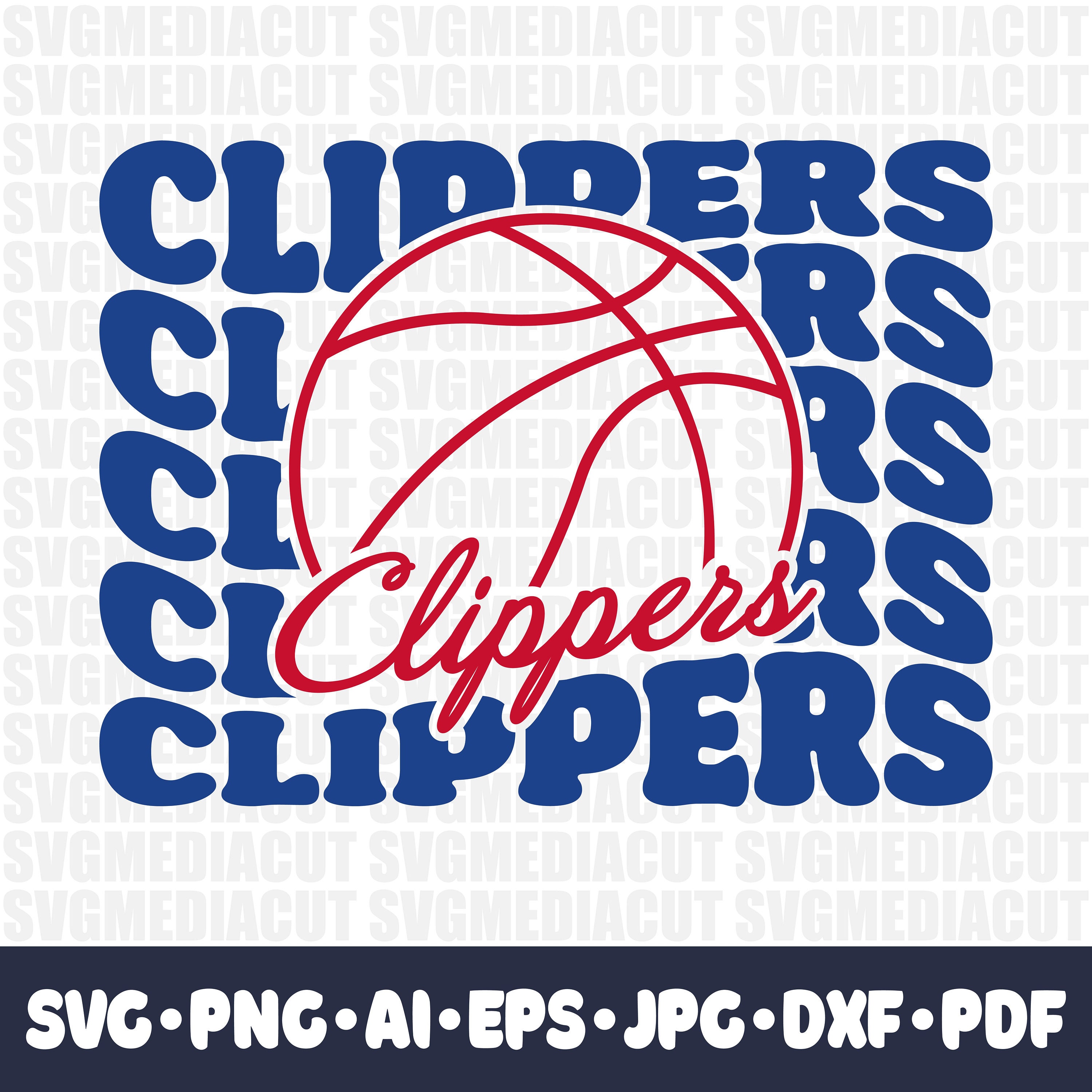 Clippers Basketball SVG Cricut Cut File. Love Team PNG Clipart. Cheer ...