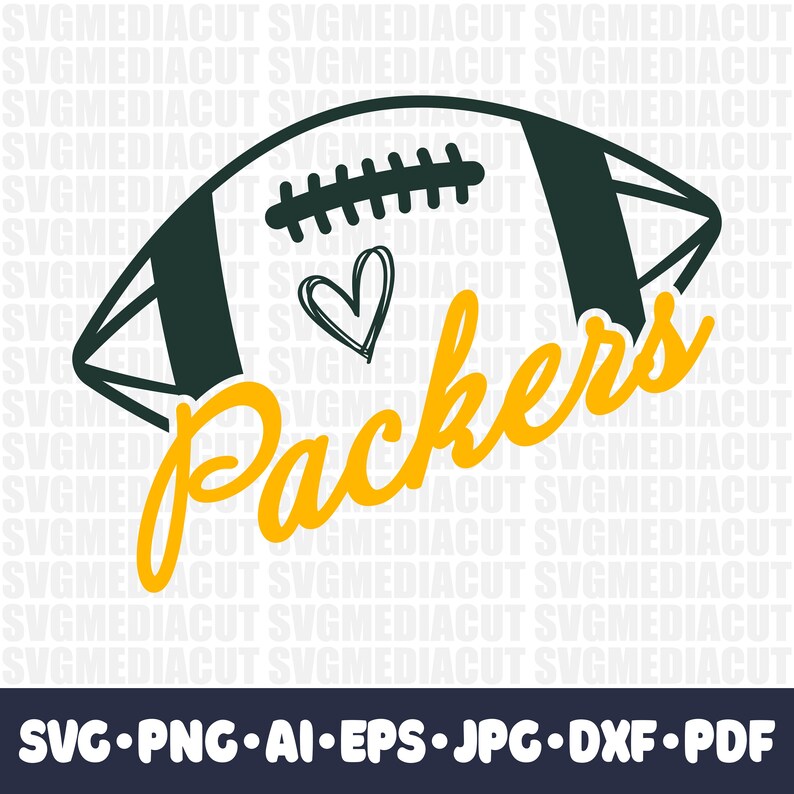 Packers Football SVG Cricut Cut File. Love Team PNG Clipart. Rugby ...