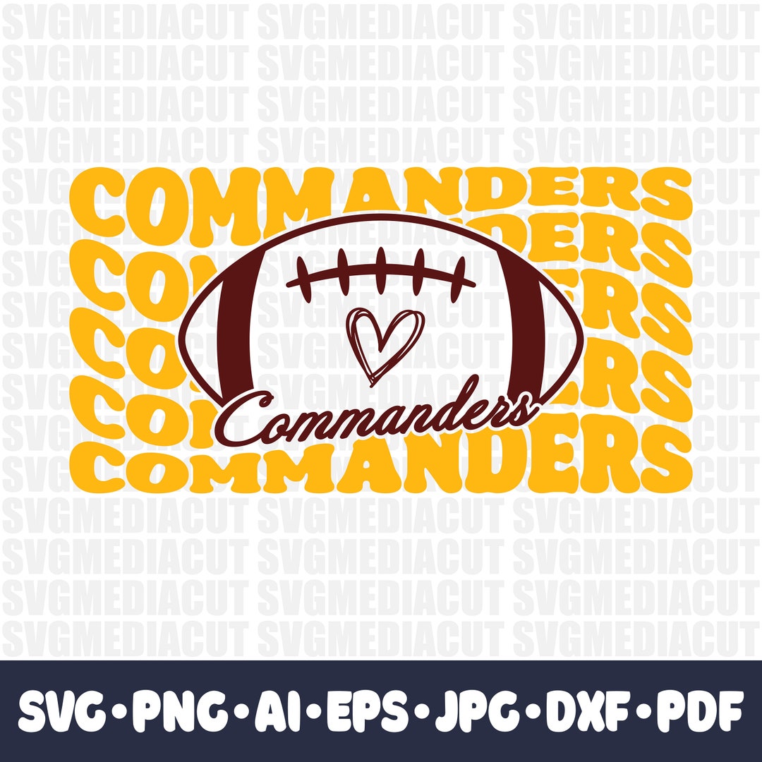 Commanders Football SVG Cricut Cut File. Love Team PNG Clipart. Rugby ...