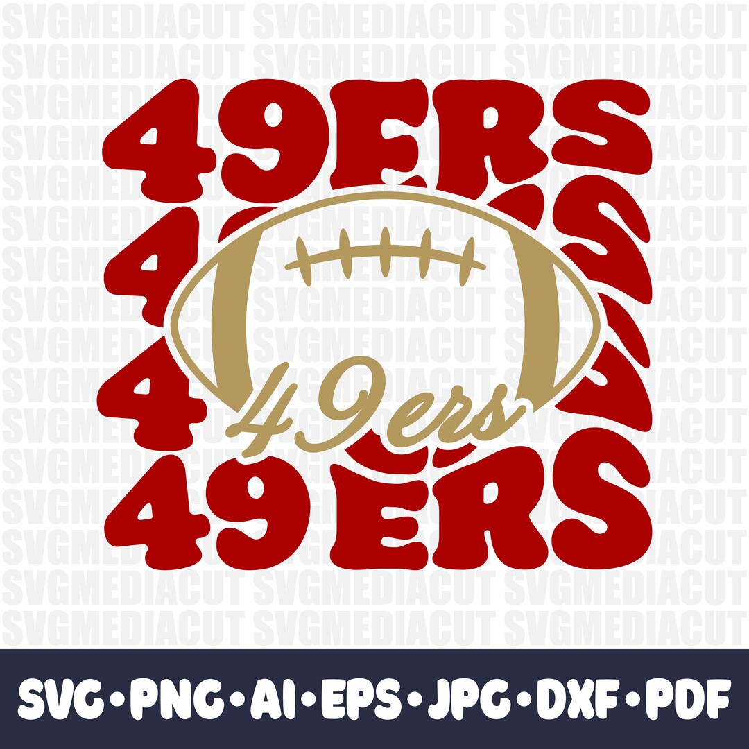 49ers Football SVG Cricut Cut File. Love Team PNG Clipart. Rugby ...