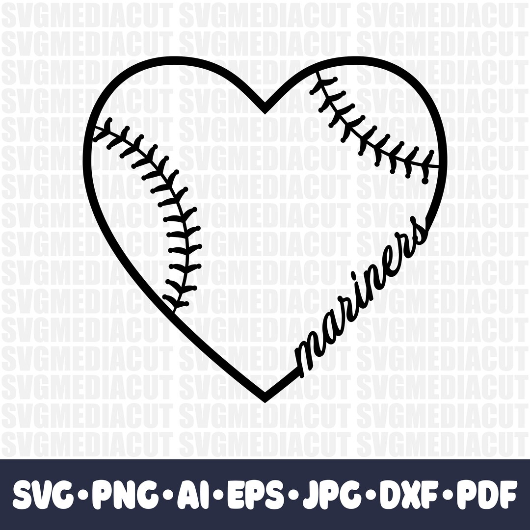 Mariners Baseball SVG Cricut Cut File. Love Baseball Team PNG Clipart ...