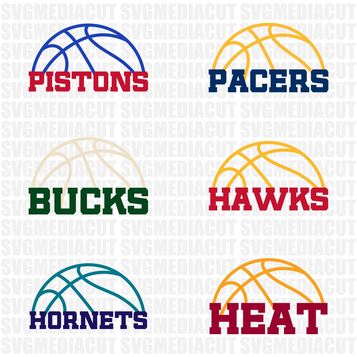 Basketball Bundle SVG Cricut Cut Files. PNG Clipart. Silhouette Print ...