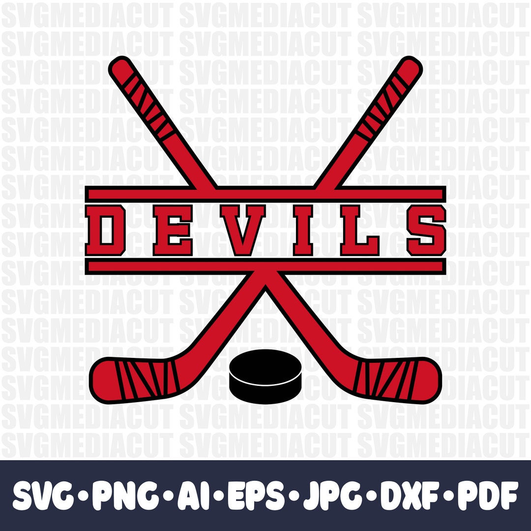 Devils Hockey SVG Cricut Cut File. Hockey on Ice Team PNG Clipart. Love ...