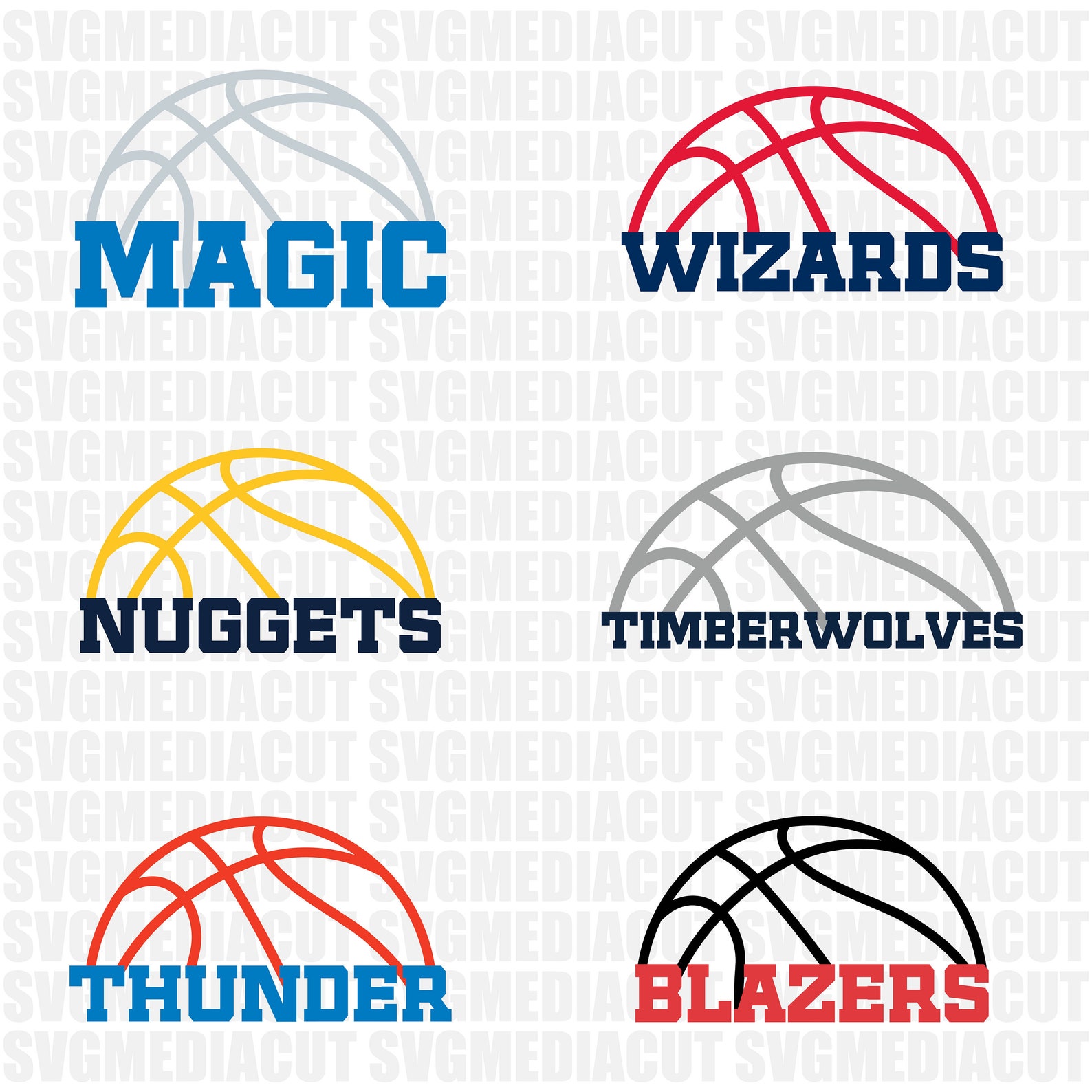 Basketball Bundle SVG Cricut Cut Files. PNG Clipart. Silhouette Print ...