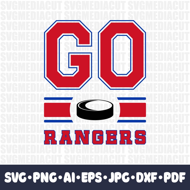 Rangers Hockey SVG Cricut Cut File. Hockey on Ice Team PNG Clipart ...