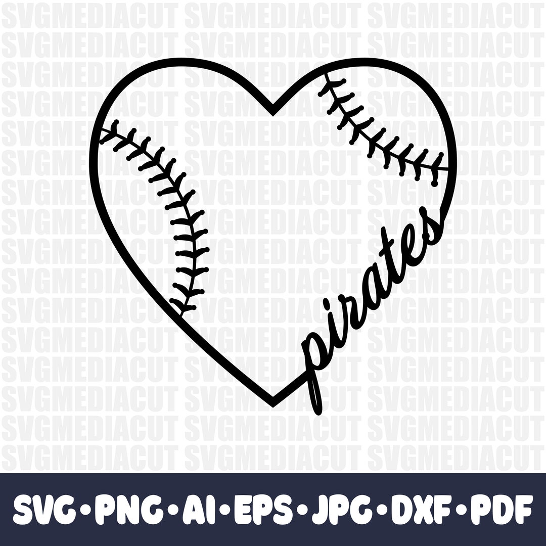 Pirates Baseball SVG Cricut Cut File Love Baseball Team PNG Clipart ...