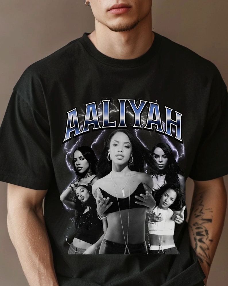 Aaliyah Bootleg T-shirt, Aaliyah Hiphop Trendy Tee, Aaliyah Graphic Tee ...