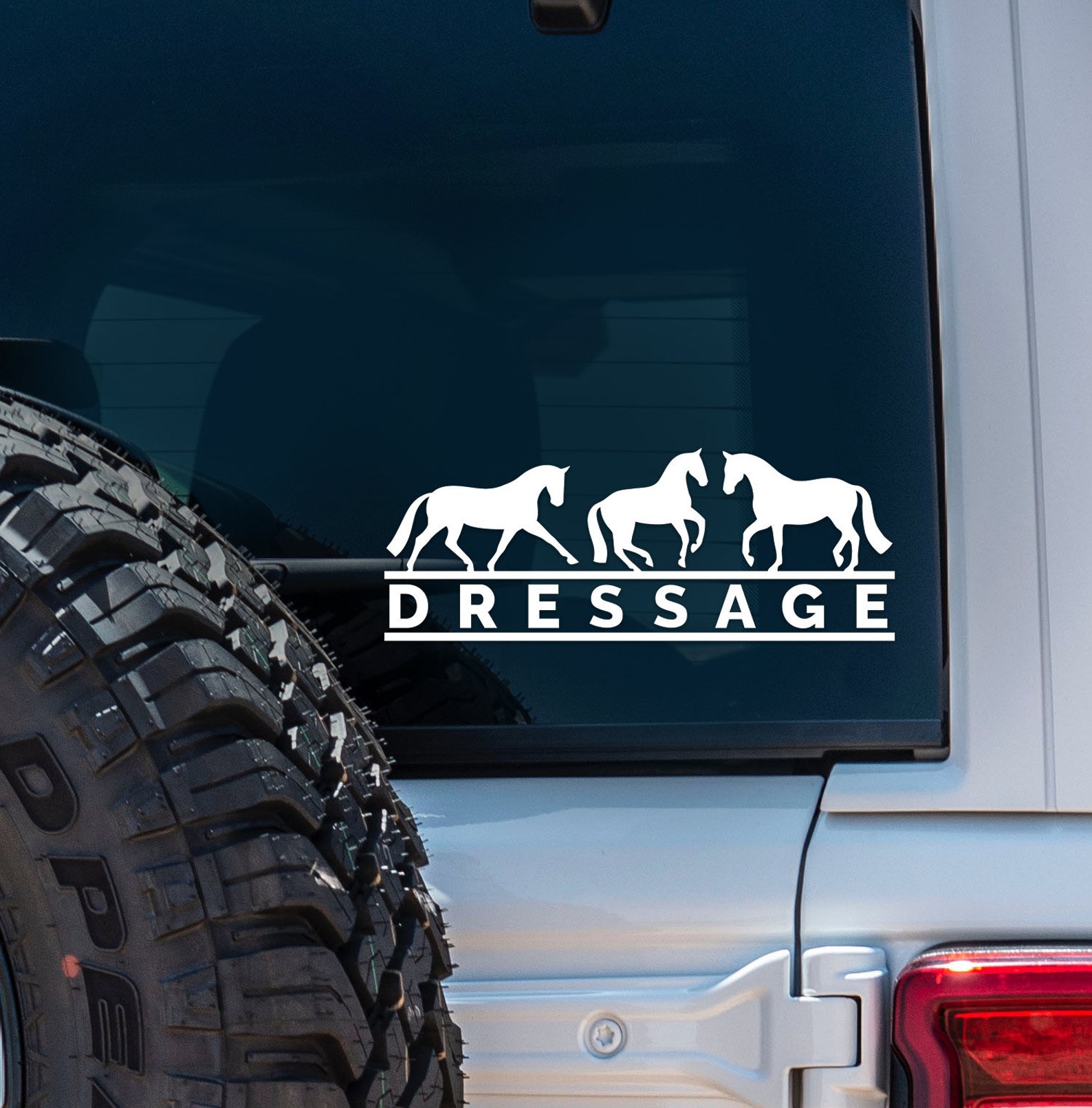 Dressage Vinyl Decal Dressage Sticker Dressage Horse Decal - Etsy