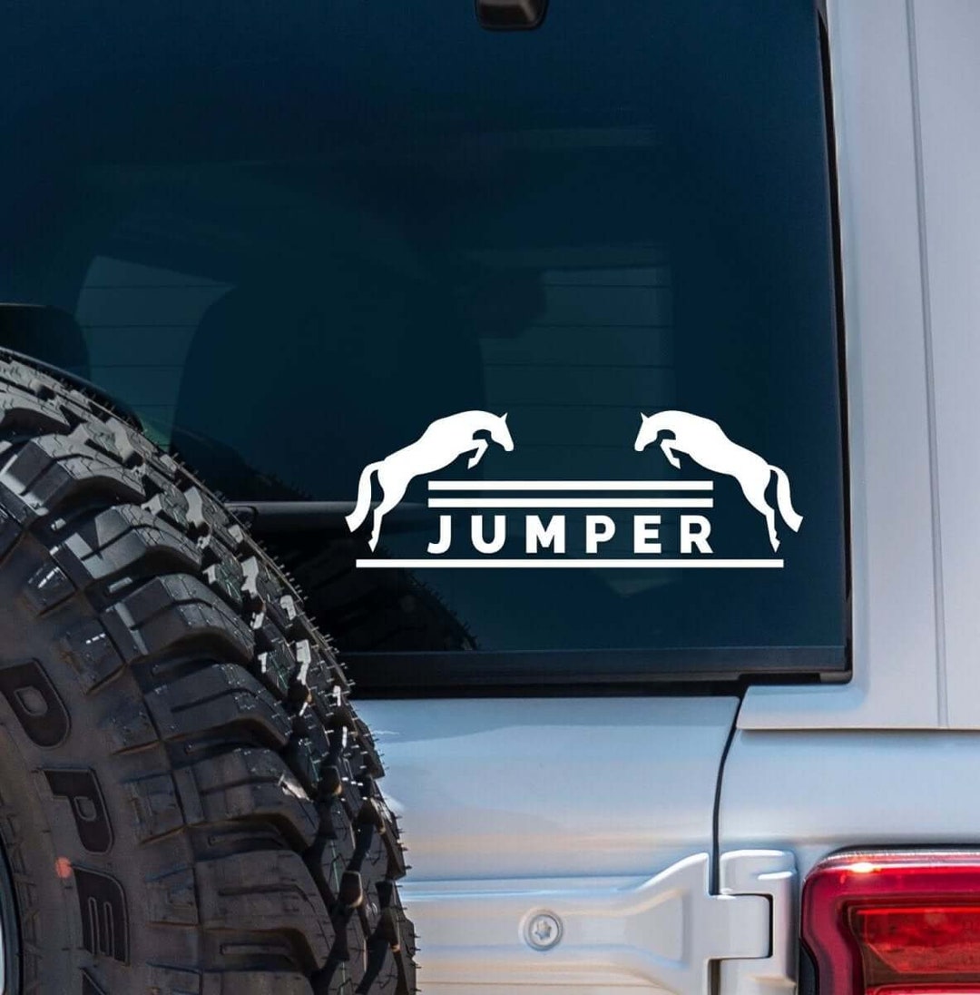 Jumper Vinyl Decal Show Jumping Sticker Show Jumping Decal Jumping ...
