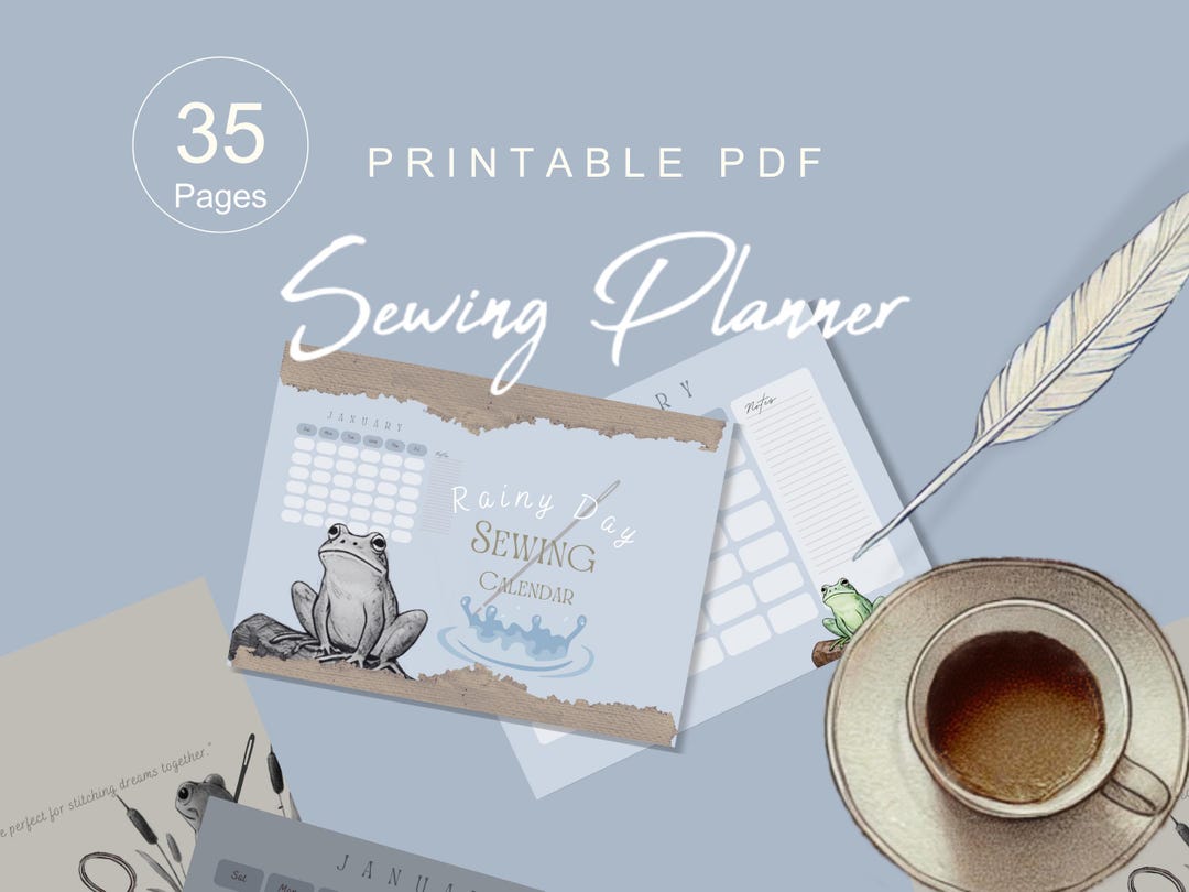Sewing Planner Printable PDF - UK A4 & US Letter- Journal - Sewing ...
