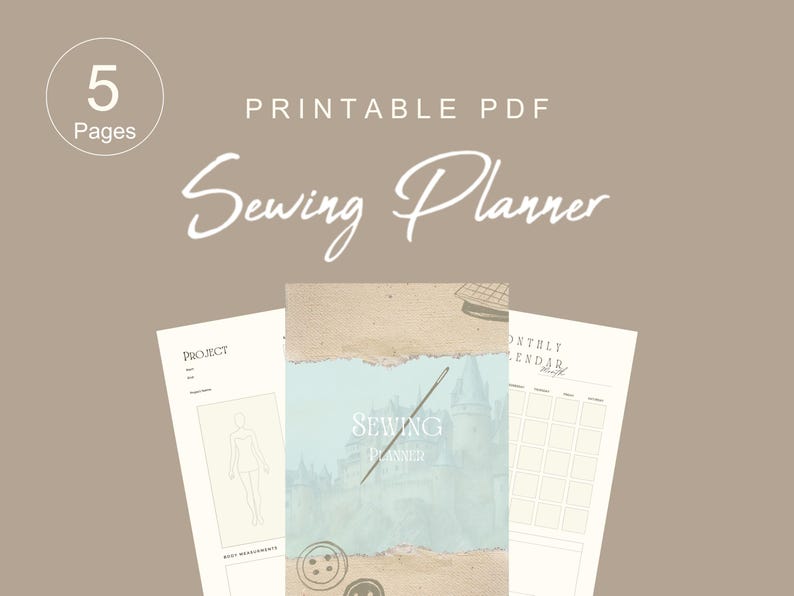 Sewing Planner Printable PDF - UK A4 & US Letter- Journal - Sewing ...