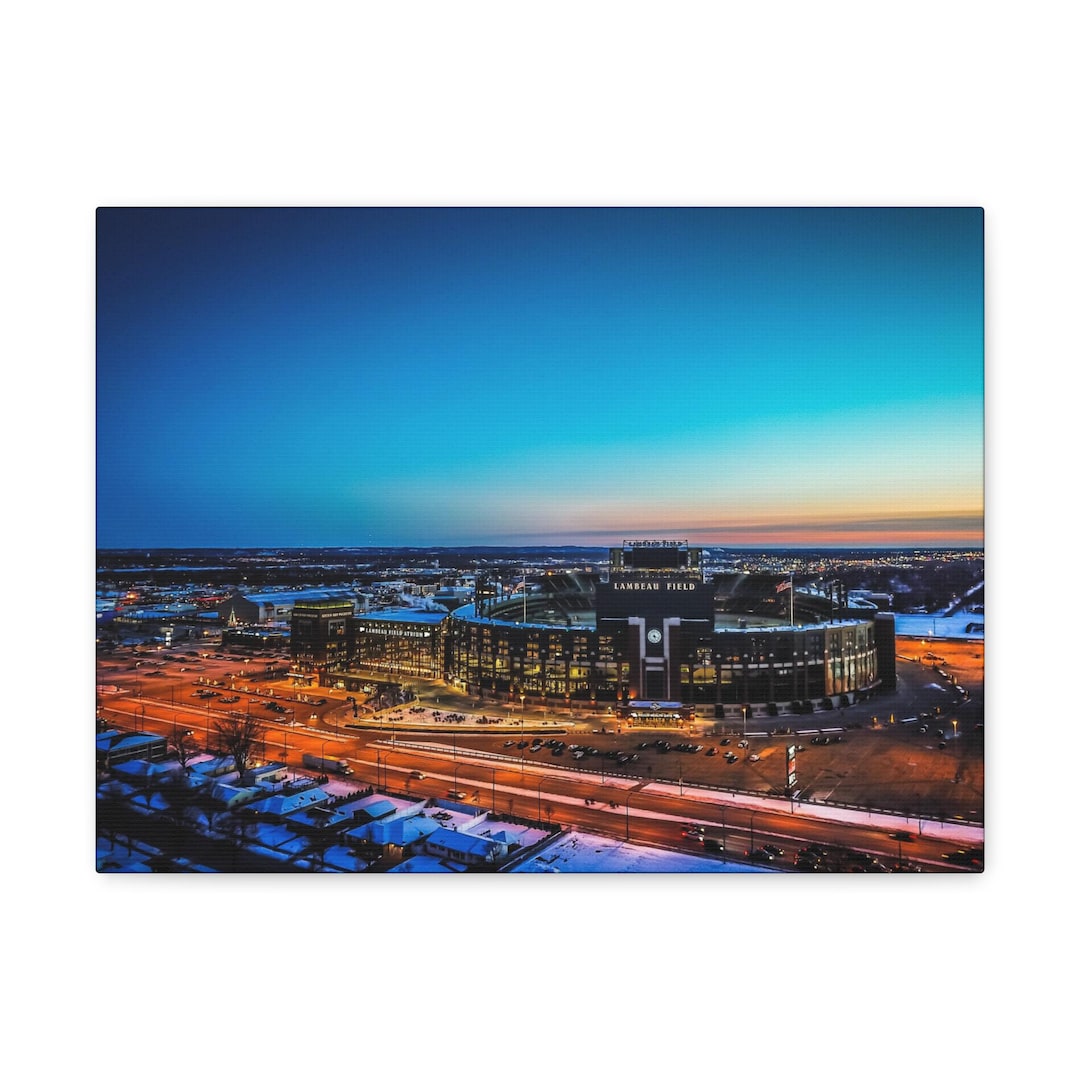 Lambeau Field Winter Sunset - Etsy