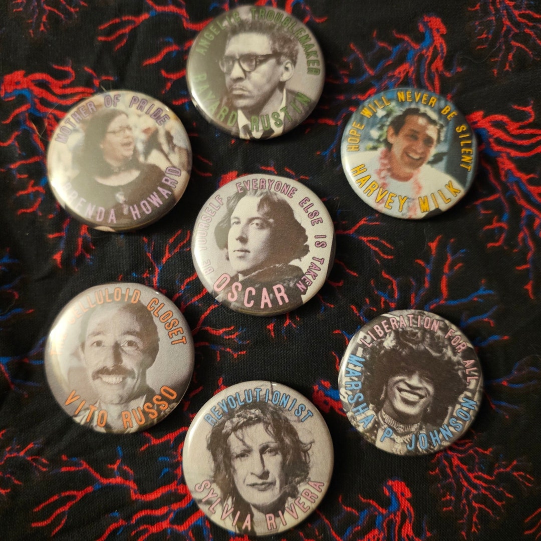 History of Pride Pin-back Buttons 1.5" LGBTQ+ Figures of History - Etsy