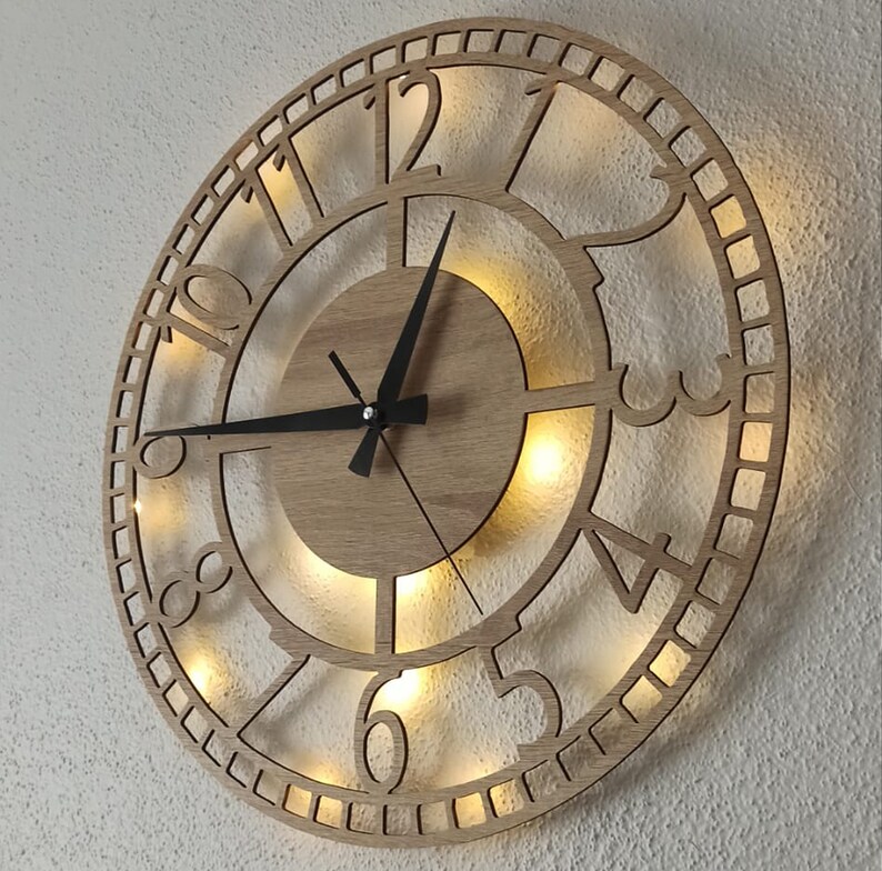 Square Patterned Stylish Wall Clock, Modern Wall Clock, Large Wall ...