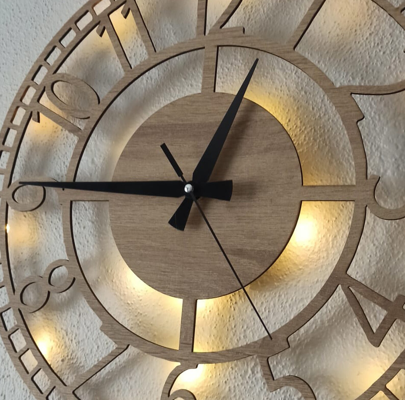 Square Patterned Stylish Wall Clock, Modern Wall Clock, Large Wall ...