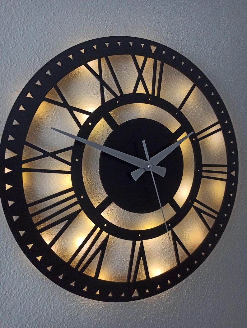 Unique Lighted Wall Clock, Large Wall Clocks, Stylish Wall Clocks ...