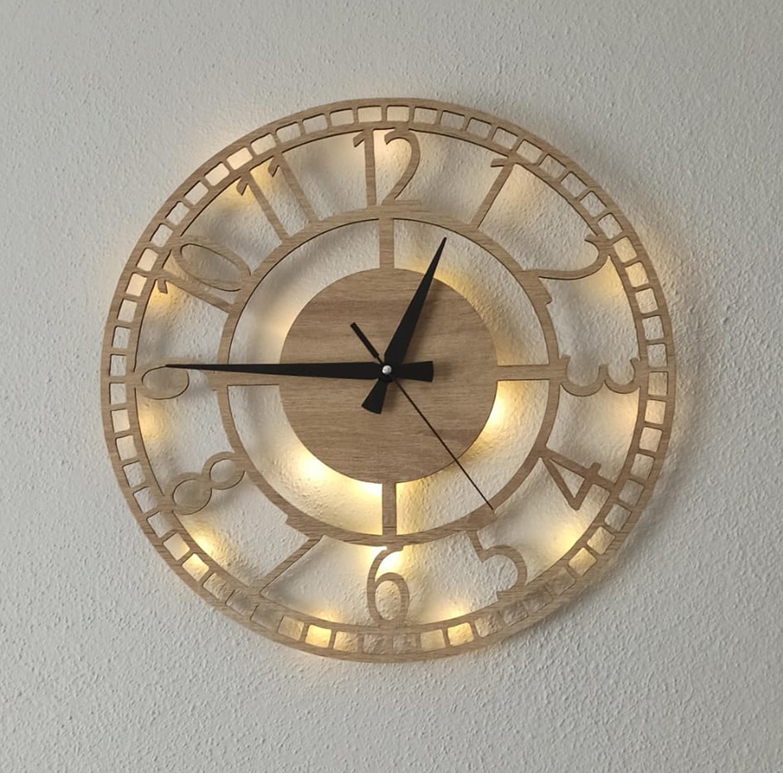 Square Patterned Stylish Wall Clock, Modern Wall Clock, Large Wall ...