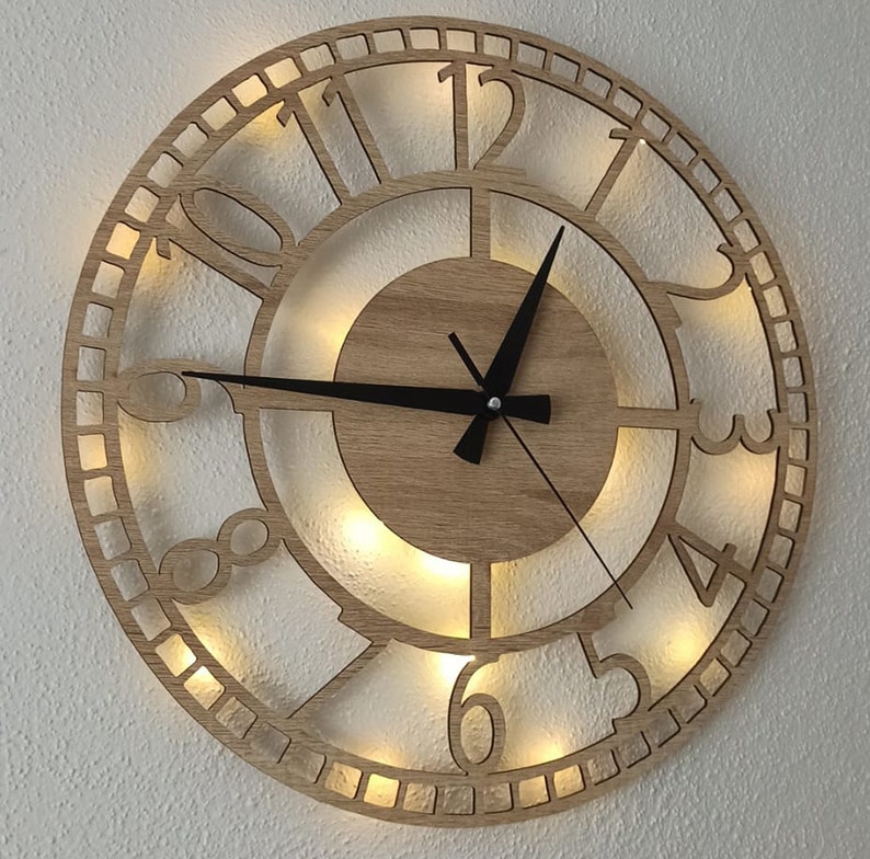 Square Patterned Stylish Wall Clock, Modern Wall Clock, Large Wall ...