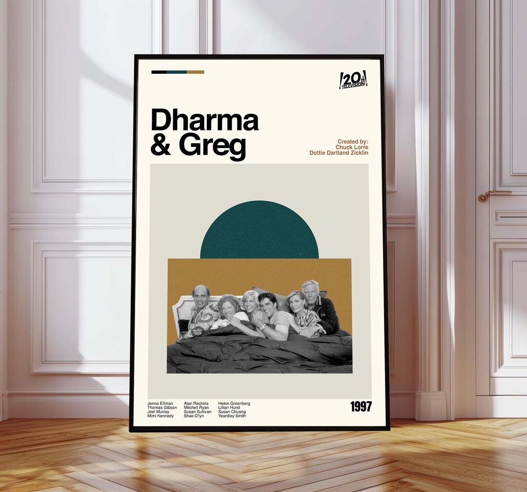 Dharma & Greg 1997 Poster, Midcentury Modern Art, Vintage Poster, Retro Wall Art, Custom Poster ...