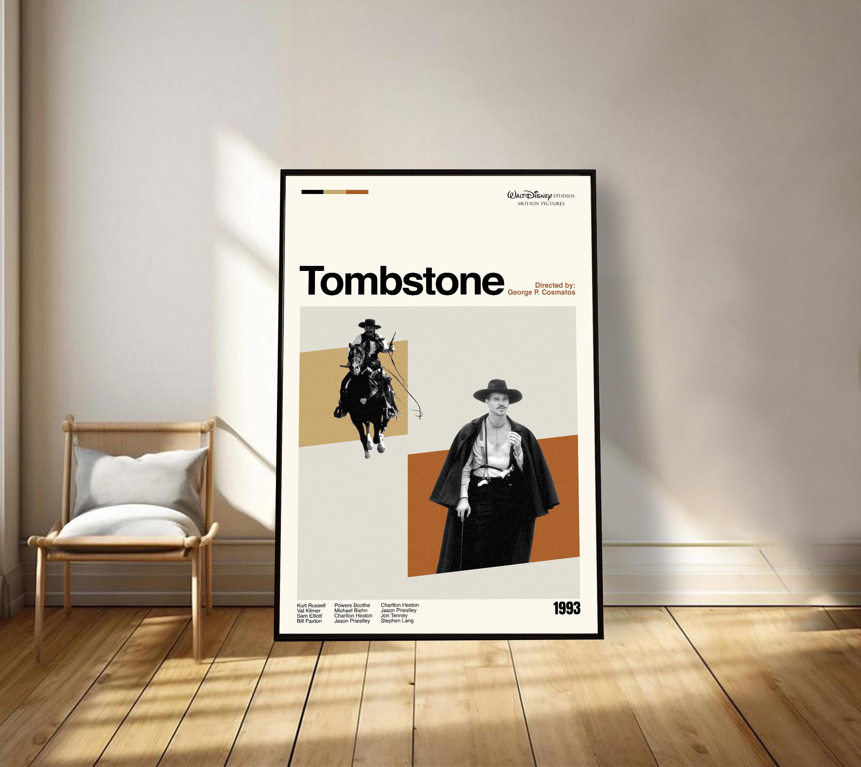 Tombstone Poster, Tombstone Movie Poster, Midcentury Modern Art ...