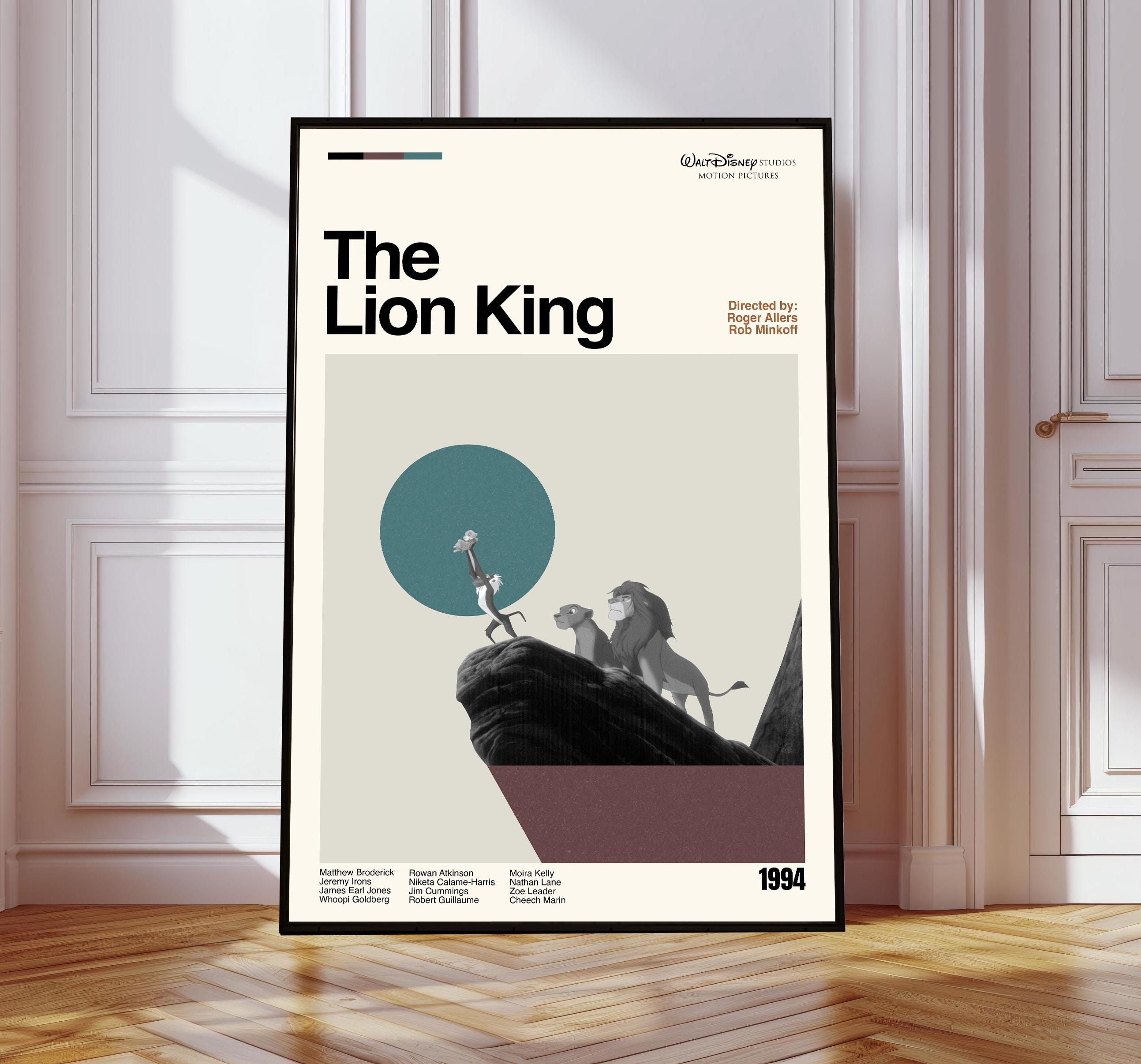 The Lion King 1994 Poster, Simba Poster, Midcentury Modern Art, Vintage ...