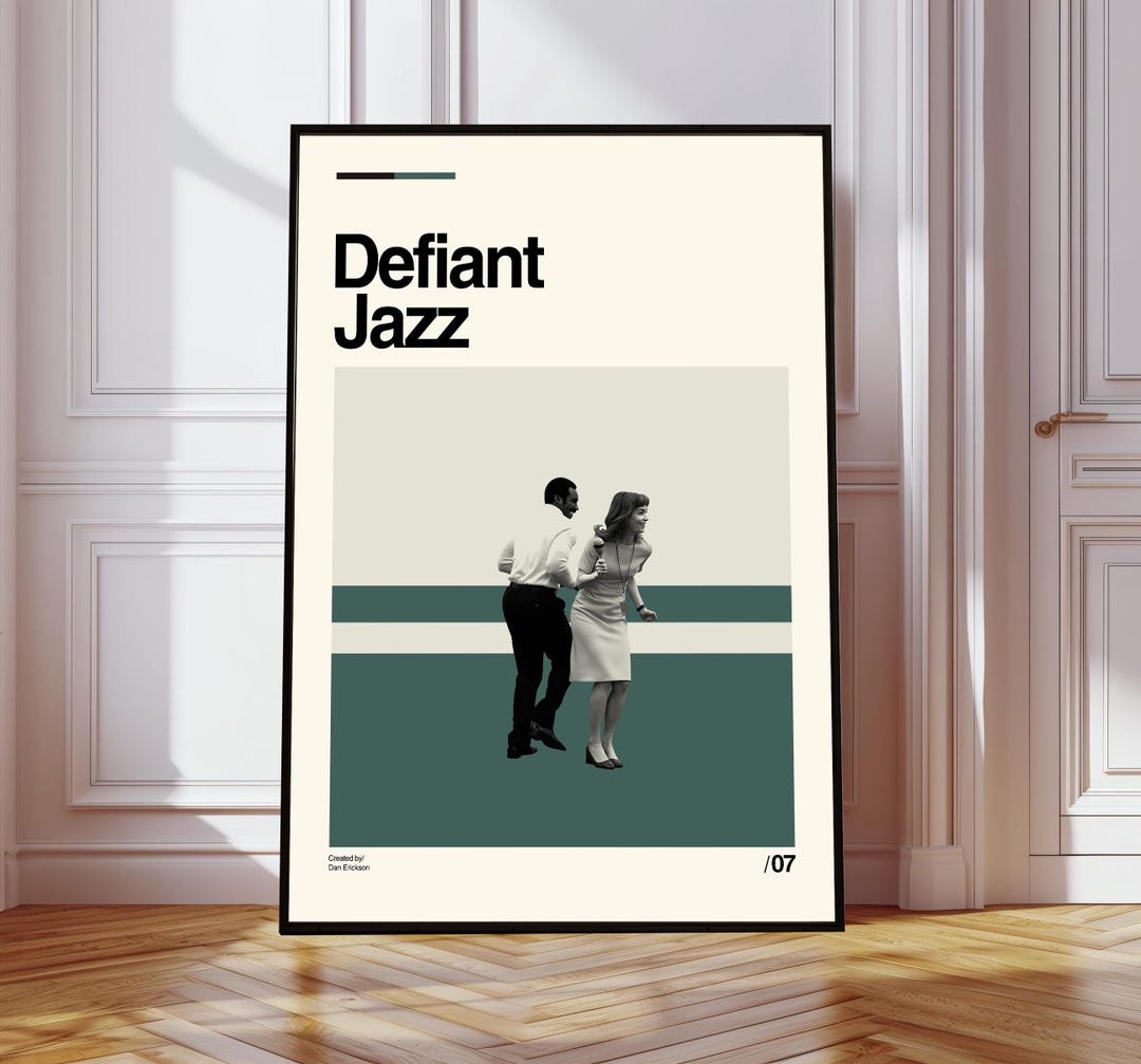 Defiant Jazz Poster, Severance Poster, Movie Print, Mid Century Art ...