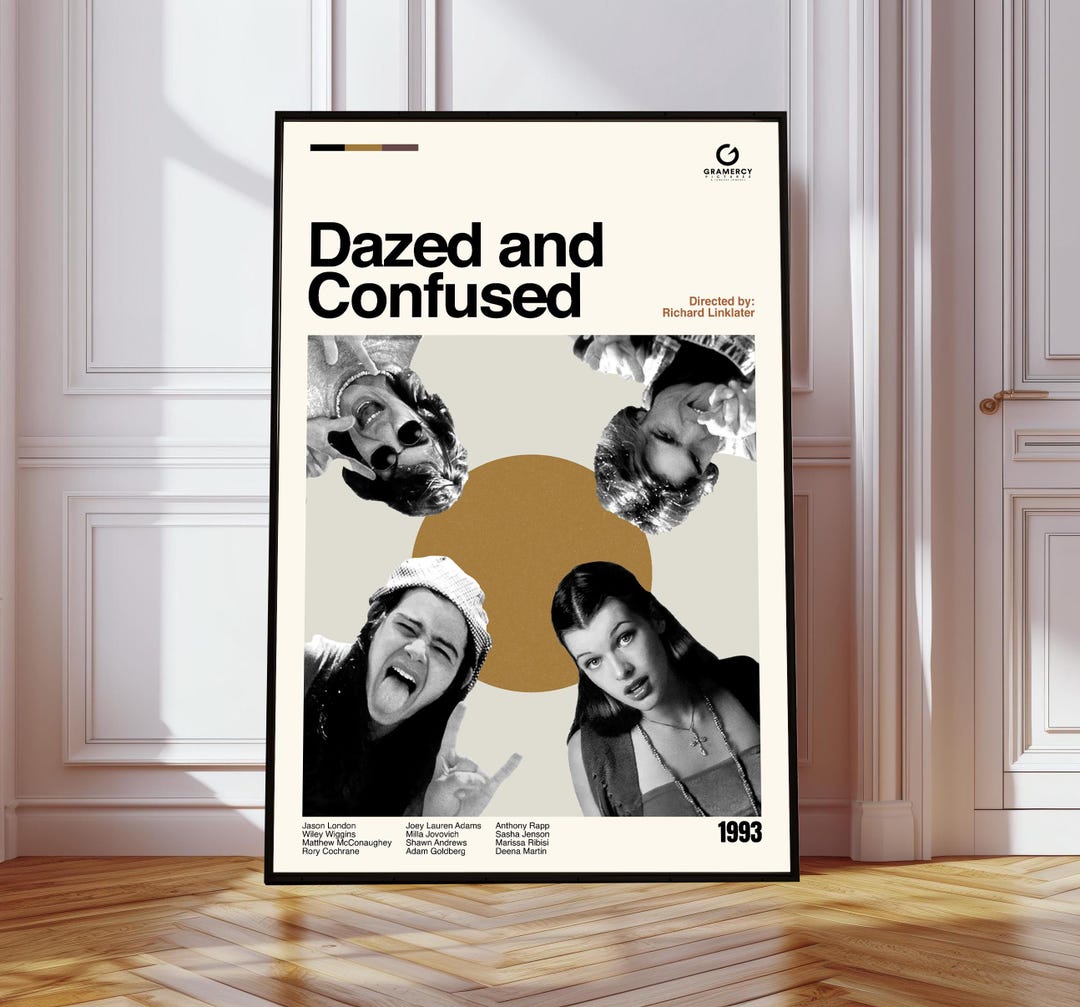 Dazed and Confused Poster, Movie Poster, Midcentury Modern Art, Vintage ...