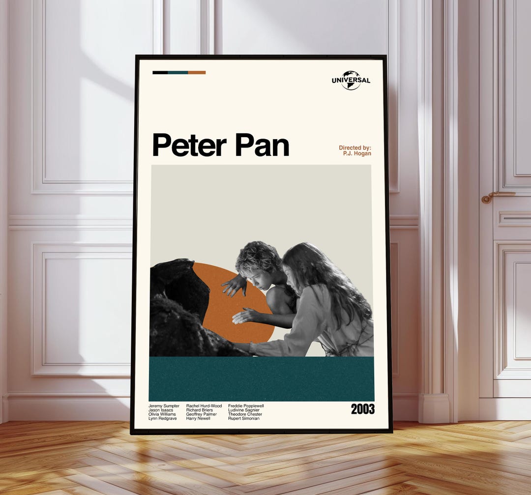 Peter Pan Movie Poster, Peter Pan Poster, Midcentury Modern Art ...