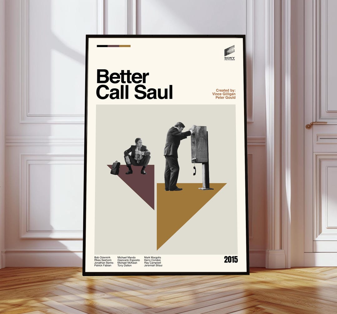 Better Call Saul Poster, Tv Series Poster, Midcentury Modern Art ...