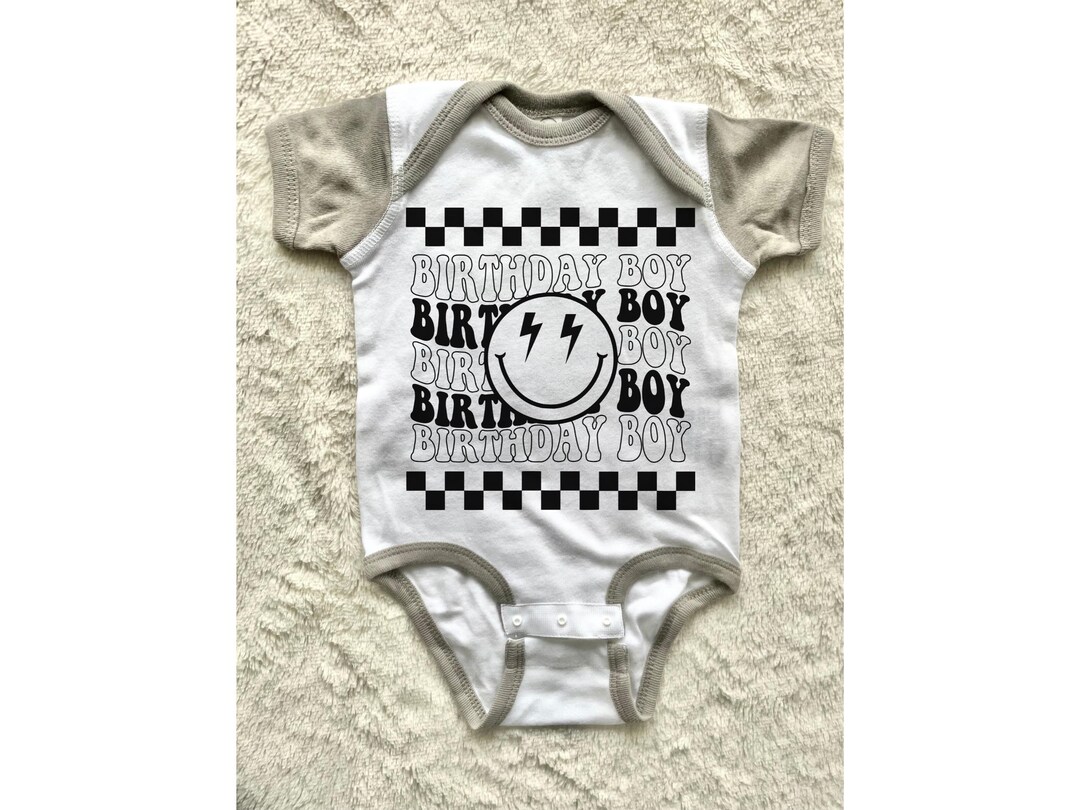 Birthday Boy Custom 1st Birthday Bodysuit Boy Infant Shirt Newborn Cute ...