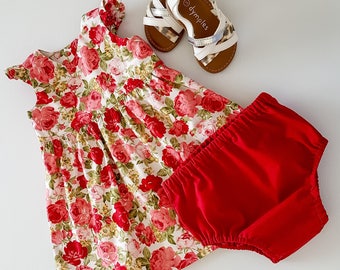 Red baby dress | Etsy