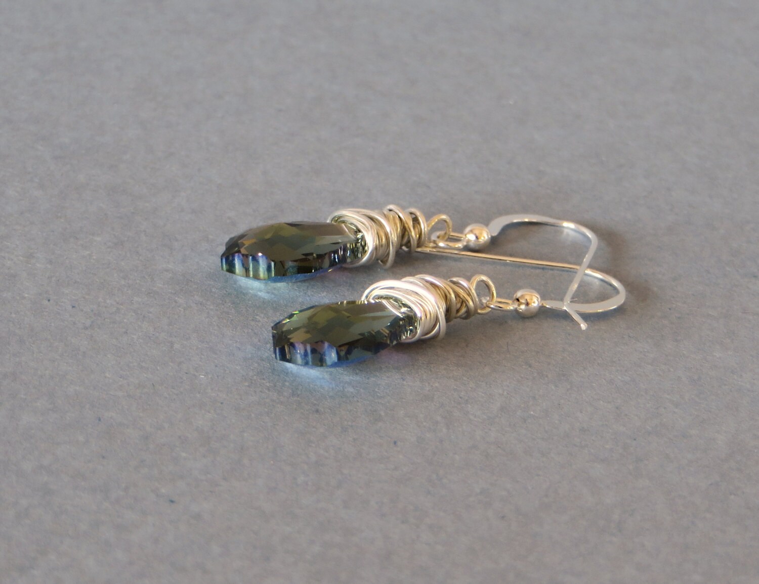 As Seen on Law and Order SVU. Sterling Silver Wire Wrapped Earrings ...