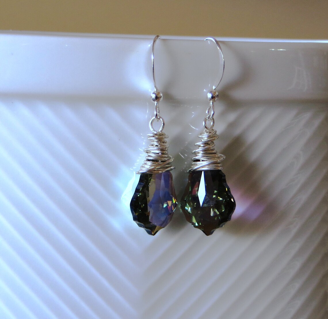 As Seen on Law and Order SVU. Sterling Silver Wire Wrapped Earrings ...