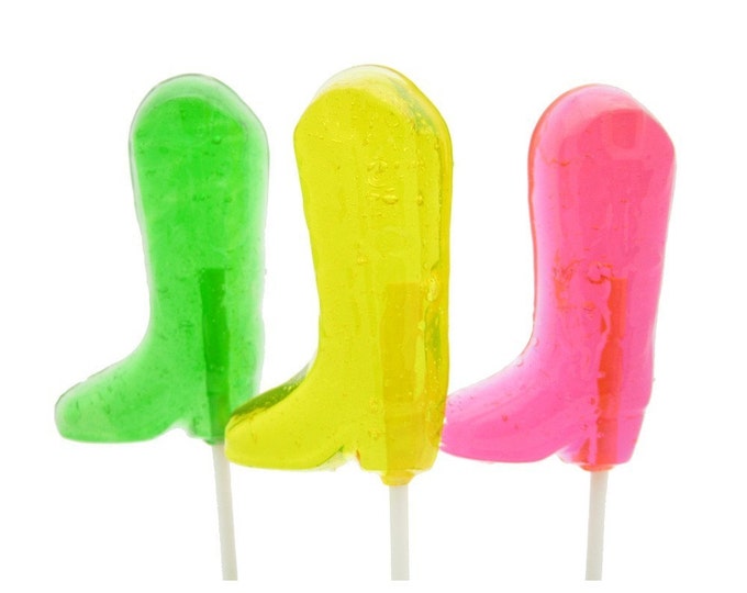 Cowboy Boots Crystal Barley Hard Candy Lollipops Western Theme - Etsy
