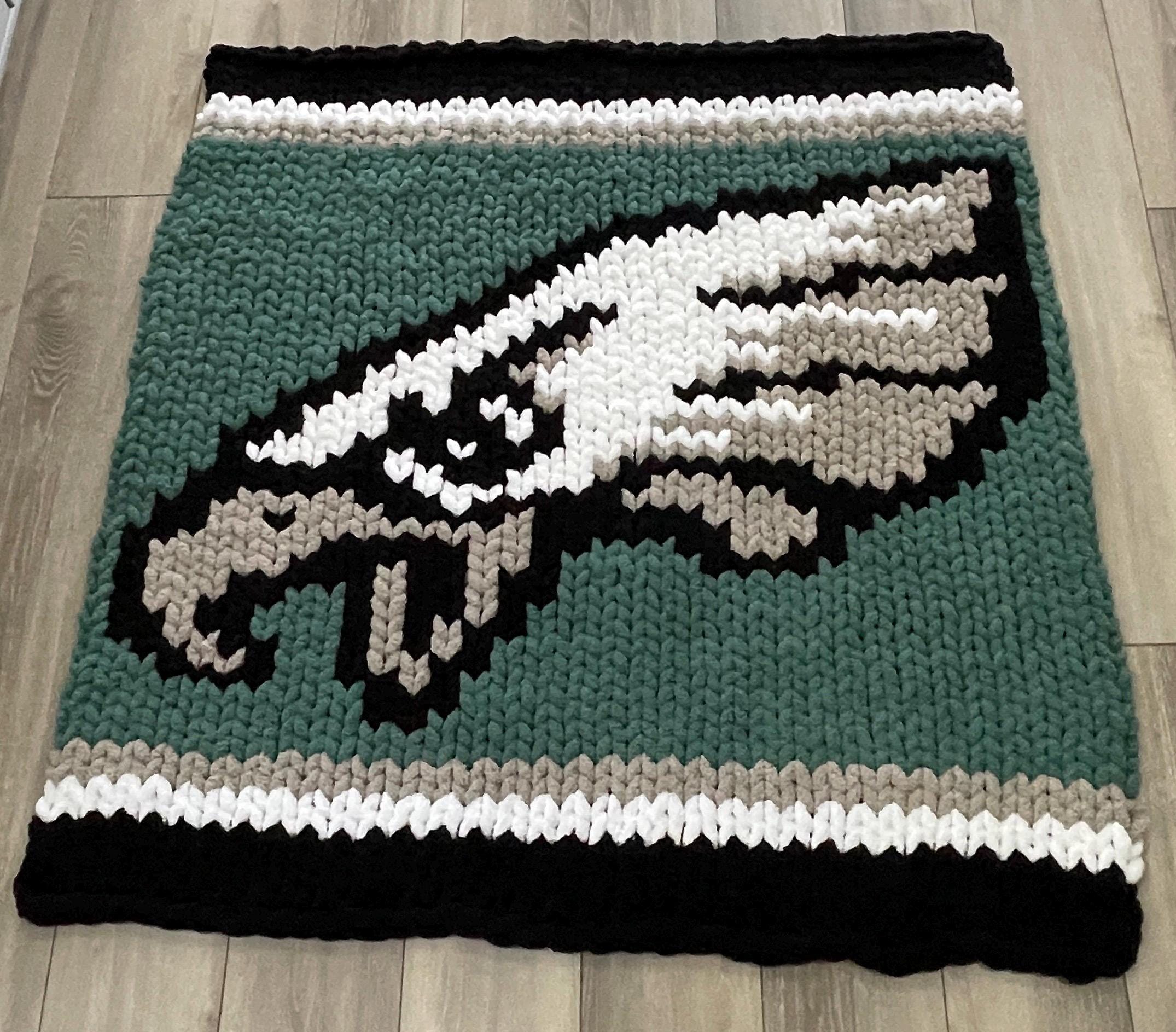 Pattern for Chunky Knit Blankets/finger Knitting Eagle - Etsy