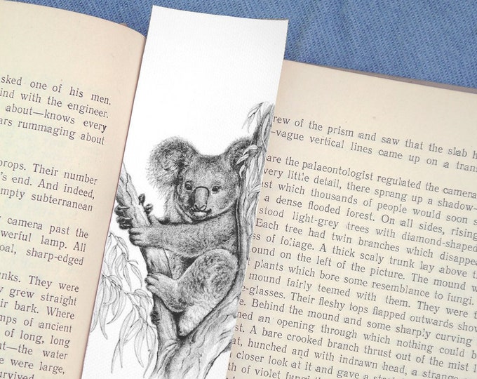 Koala Drawing Bookmark - Canvas Bookmark Print 2x6in (5x15cm ...