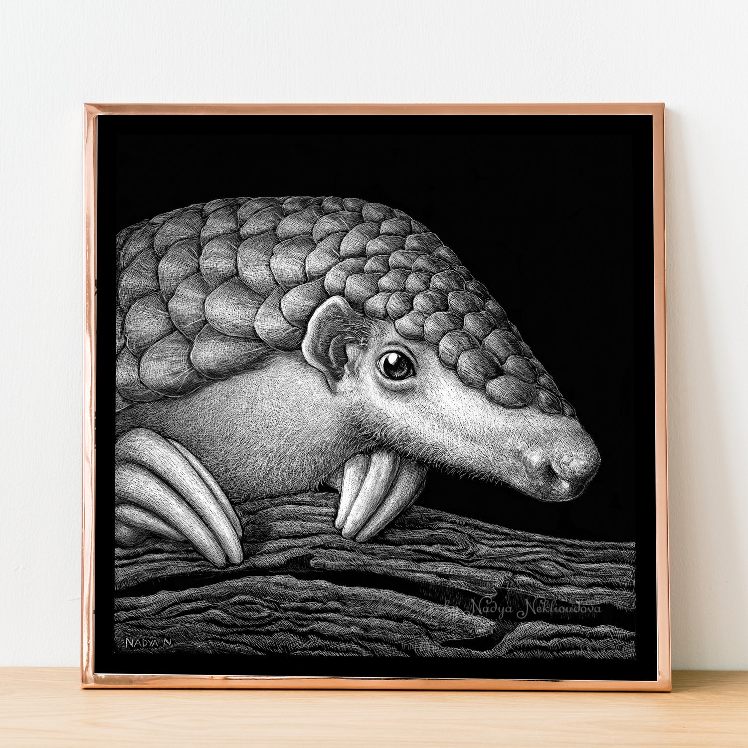 Pangolin Print Endangered Species Animal Wall Art Pangolin | Etsy