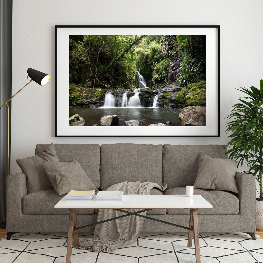 Rainforest Waterfall Print - Elabana Falls in Lamington National Park ...