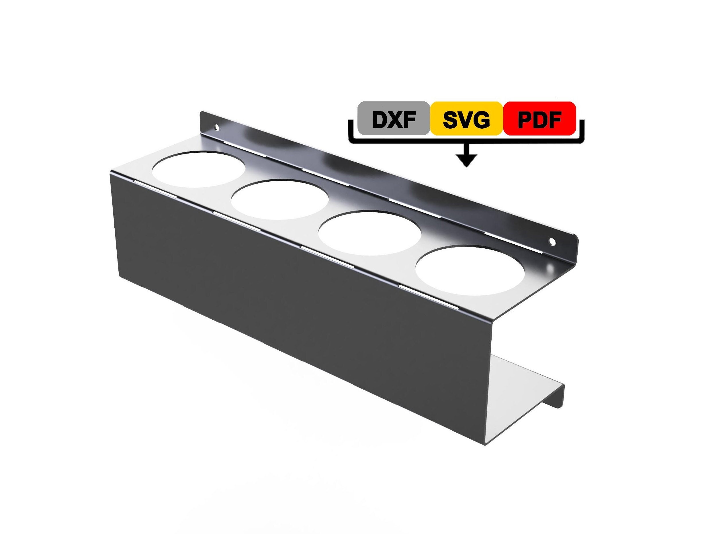4 Spray Can Holder Cut Files Wall Mount Spray Hanger DXF SVG Plasma ...